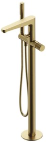 OMNIRES Contour - Vanová baterie do podlahy, s tělesem, kartáčované zlato CT8033GLB