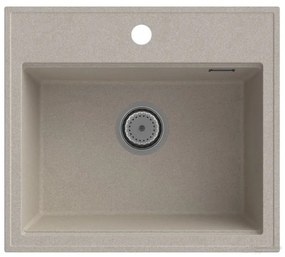 Gamma Modern 5055, 1-komorový granitový dřez 560x500x210 mm, béžová, GMA-ZM-55-B