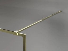Mexen Kioto-F sprchová stěna Walk-in s rámem 100 x 202 cm, transparentní 8 mm, zlatá - 800-100-104-50-00
