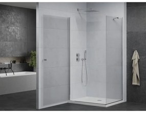 Mexen Pretoria sprchový kout 70 x 90 cm, průhledná, chrom + plochá sprchová vanička-852-070-090-01-00-4010