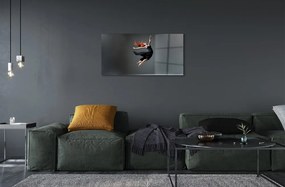 Obraz na skle Žena v černých šatech 120x60 cm
