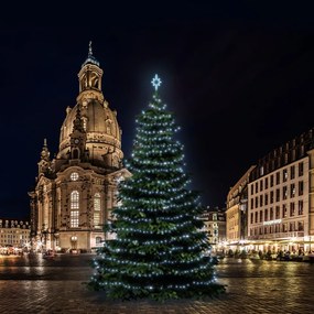 LED světelná sada na vánoční stromy vysoké 15-17 m, ledová bílá