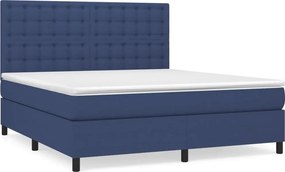 Box spring postel s matrací modrá 180x200 cm textil 3142119
