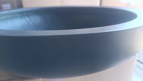 Okrasná miska PLANA, sklolaminát, 14xØ54 cm, antracit
