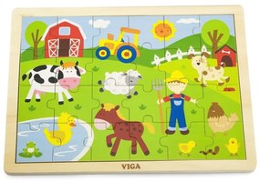 50197 Dřevěné puzzle - život na farmě 24ks