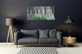 Obraz na skle Les Květiny Příroda 140x70 cm