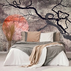 Samolepící tapeta surrealistické stromy - 450x300 cm