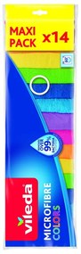 Hadříky z mikrovlákna v sadě 14 ks Colors – Vileda