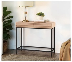 Konzolový stolek s deskou v dubovém dekoru v přírodní barvě 35x90 cm Celine – Støraa