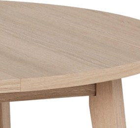 ACTONA Kulatý jídelní stůl A-LINE světle hnědý 120/220x75 cm
