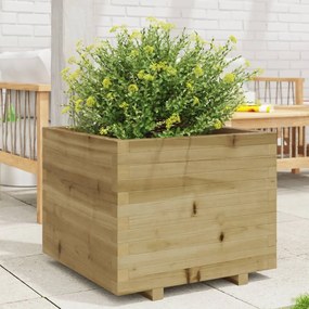 Zahradní Truhlík 60 X 60 X 49,5 Cm Impregnované Borové Dřevo Přírodní Borovice