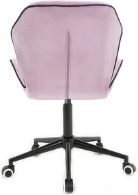 LuxuryForm Židle MILANO MAX VELUR na černé podstavě s kolečky - fialový vřes