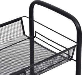 Kuchyňský vozík s 5 patry černý 46 x 26 x 105 cm železo 336328