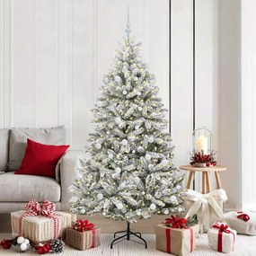 Umělý vánoční stromeček 180 cm 300 LED Teplá bílá PVC a ocel 3395751