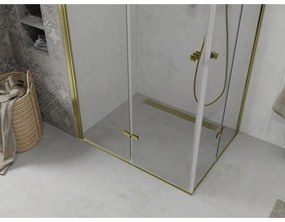 Mexen Lima Duo skládací sprchový kout 80 x 70 cm, Průhledné, Zlatá - 856-080-070-50-00-02