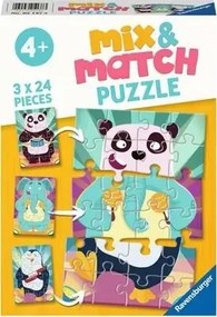Ravensburger Mix  Match Puzzle Legrační zvířátka / 3x24 dílků / od 4 l