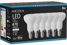 Mexen Nova 6x LED žárovka E14, R50, 4,5W, Neutrální - 4000K, 470 lm - L103-E14-0540-01x06