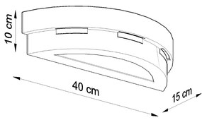Nástěnné svítidlo Helios, 1x bílé keramické stínítko