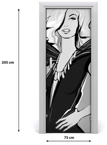 Samolepící fototapeta na dveře Ilustrace móda 75x205 cm