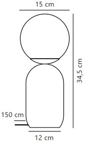 Nordlux - Stolní lampa NOTTI 1xE14/25W/230V hnědá