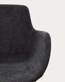 Otočná židle tassina tmavě šedá MUZZA