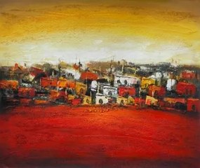 Rudá vesnice - 150 x 200 cm