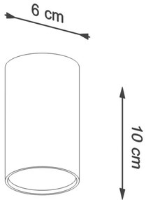 Sollux SL.1000 - Bodové svítidlo LAGOS 1xGU10/10W/230V 10 cm černá