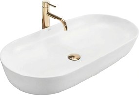 Rea Cleo, umyvadlo na desku 810x410x135 mm, bílá lesklá, REA-U0563