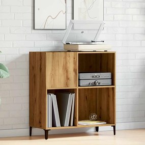 Skříňka Na Lp Desky Dub Artisan 84,5X38X89 Cm Kompozitní Dřevo Staré Dřevo