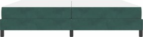 Postel s boxspringem s matrací Tmavě zelená 200 x 210 cm textil 3398764