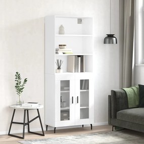 Skříň highboard bílá 69,5 x 34 x 180 cm kompozitní dřevo