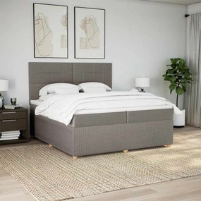 Box spring postel s matrací taupe 200x200 cm textil 3292167