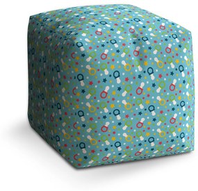Sablio Taburet Cube Dudlíky a hvězdy: 40x40x40 cm