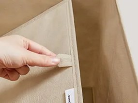 Sada 6 ks skládacích úložných boxů Teria béžová