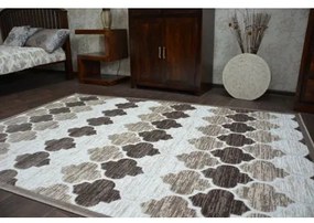 koberec AKRYL YAZZ 3766 Marocký jetel, Mříž, tmavě béžová, hnědá velikost 240x330 cm | krásné koberce cz