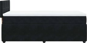 Box spring postel s matrací černá 80 x 200 cm samet 3289892
