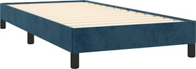 Box spring postel s matrací tmavě modrá 90x200 cm samet 3141525