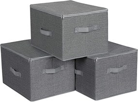 Úložné boxy s víkem Tripas šedé