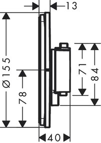 Hansgrohe ShowerSelect Comfort S, termostat pod omítku pro 1 spotřebič, bílá matná, HAN-15553700