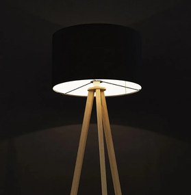 Kokoon Design Stojací lampa Trivet Barva: šedá/přírodní FL00350GRNA