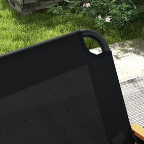 Outsunny Skládací zahradní lavice pro 2 osoby do 220 kg pro kempování Terasa Síťovina černá 108x65x73cm | Aosom.de