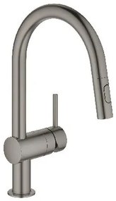 Grohe Minta - Dřezová baterie s výsuvnou sprškou, kartáčovaný Hard Graphite 32321AL2