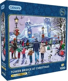 GIBSONS Puzzle Tower Bridge o Vánocích / 1000 dílků / 68 x 49 cm