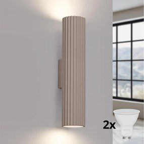 Brilagi - LED Nástěnné svítidlo CRESTO 2xGU10/10W/230V 30 cm taupe