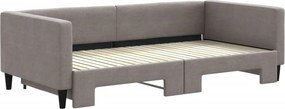 Válenda s přistýlkou taupe 100 x 200 cm textil 3196586
