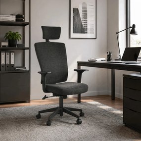 Ergonomická kancelářská židle ARLO - černá látka
