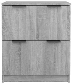 Příborníky 2 ks šedé sonoma 60 x 30 x 70 cm kompozitní dřevo,  3115810