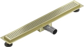 Mexen Flat, lineární podlahový žlab 60 cm, M08, zlatá matná, 1A25060-15