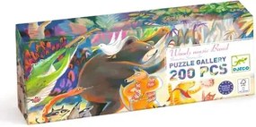 DJECO Panoramatické puzzle Lesní zvířátka / 200 dílků / 97x33 cm