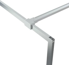 Sprchová zástěna walk-in stříbrná 90 x 195 cm čiré ESG sklo 152116